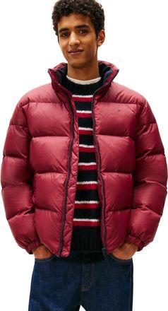 Tommy Jeans Herren Pufferjacke Essential Down Jacket Warm, Rot (Red Wine), XL