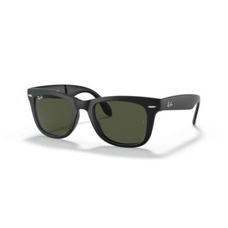 Ray-Ban unisex, Accessoires, Noir, Taille: 50 MM Lunettes de soleil pliantes Wayfarer Classic
