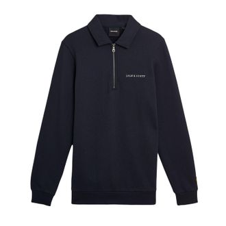 Lyle & Scott mit kurzem Reißverschluss Sweatshirt für Herren (Marine)