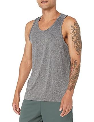Amazon Essentials Débardeur de Sport Léger Stretch Active Quick Dry Homme, Noir Chiné, XXL