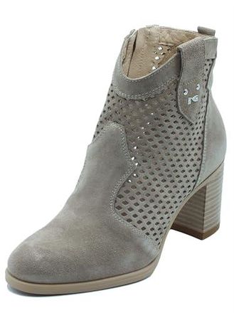 Nero Giardini E615110D Velour Cr&egrave;te Bottines pour femme en daim avec talon haut et &eacute;clair, Velour Creta, 36 EU