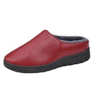 Generic Chaussons dhiver pour homme et femme - En feutre de coton doux - Doublure en peluche - Mousse &agrave; m&eacute;moire de forme - L&eacute;g&egrave;res - Ferm&eacute;s - Pour lint&eacute;rieur 