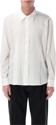 Our Legacy Homme, Chemises, Blanc, Taille: XL Promise Curved-hem Shirt
