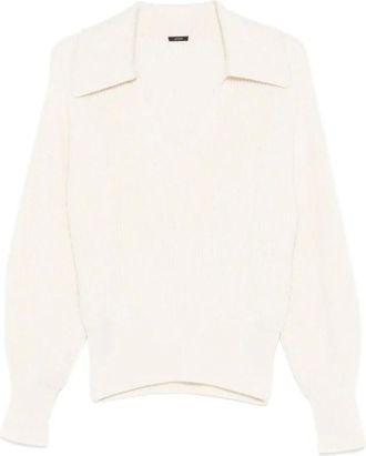 Joseph Femme, Pulls, Blanc, Taille: 38 FR Pull Ouvert En Maille Point Cardigan L&eacute;ger