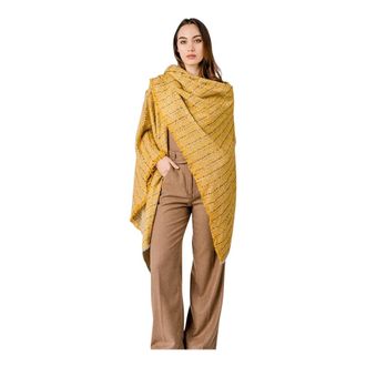 Abbacino Femme, Vestes, Jaune, Taille: ONE Size Poncho &agrave; rayures Alice