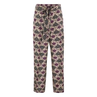 Max Mara Femme, Pantalons, Multicolore, Taille: 40 FR Timec Pantalon en Twill de Soie
