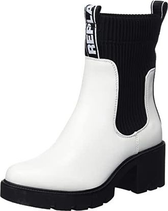 Replay Replay Femme Village Chelsea Bottine, Noir (062 Blanc), 39 EU