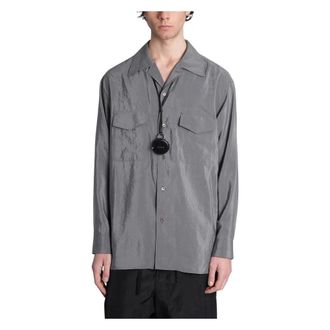 Christophe Lemaire Homme, Chemises, Gris, Taille: M Chemise &agrave; Col Convertible