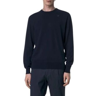 K-Way Rundhals-Strickpullover - - Knitwear - Herren - Blau - S