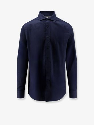 Brunello Cucinelli Cotton and lyocell shirt - BRUNELLO CUCINELLI - gender_Man