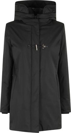 Fay Femme, Manteaux, Noir, Taille: 44 FR Toggle Jacket