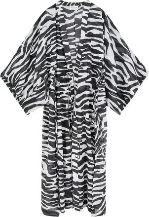 The Attico Femme, Maillots de bain, Multicolore, Taille: 40 FR Cache-maillot de plage &agrave; imprim&eacute; z&egrave;bre