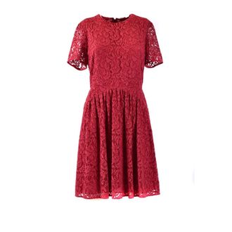 Burberry Elegantes Blumenkleid - - Dresses - Damen - Rot - XS