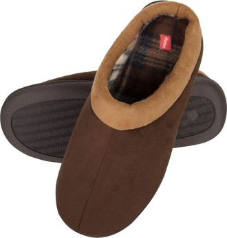 Hanes Herren Slipper Hausschuh, braun, Medium