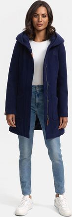 Marikoo Damen Wintermantel mit Kapuze und tailliertem Schnitt