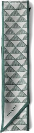 Prada foulard en soie &agrave; motif Symbole - Vert