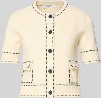Rich & Royal Slim Fit Strickjacke mit aufgesetzten Taschen