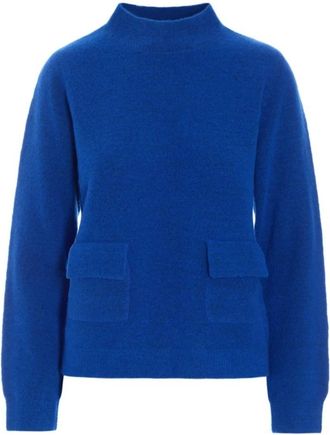 Bitte Kai Rand Smuk strikbluse med lommer - - Knitwear - Damen - Blau - 2XL
