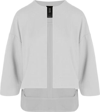 Bomboogie Femme, Vestes, Blanc, Taille: 36 FR Veste Courte en Jersey Fluide