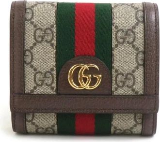Gucci unisex, Pre-owned, Brun, Taille: ONE Size Portefeuille en tissu Pre-owned