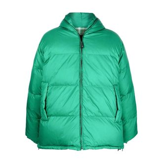 Marni Homme, Vestes, Vert, Taille: M Manteau &agrave; Capuche Rembourr&eacute; R&eacute;versible