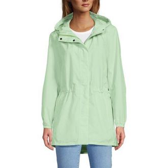 Lands End Wasserdichte Regenjacke mit Packfach, Damen, Größe:40-42 regular, Grün, Polyester, by Lands End