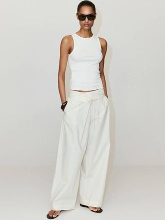 Mango Top c&ocirc;tel&eacute; en coton blanc - Femme - XS - MANGO