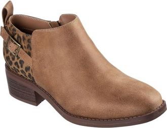 Skechers BOBS Wander Luxe Textile Bottines à talons pour femme, marron, 38 EU