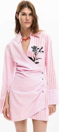 Desigual Robe chemise en popeline - Rose