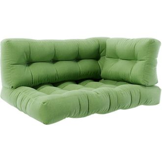 Vicco Palettenkissen Set Flocken, Gr&uuml;n, 120 x 80 cm 3 Teile, Vicco