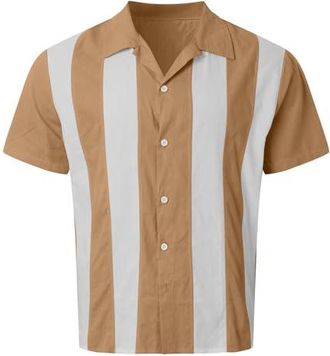 Generic Chemise Manche Courte Homme Polo Chemisette Chemise Manches Courtes Chemisette Ete Vetement Chemise Blanche Homme Ete Tee-Shirt Grande Taille Col Tuni