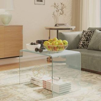 vidaXL Vidaxl - Table dappoint 40x40x60 cm Verre tremp&eacute;
