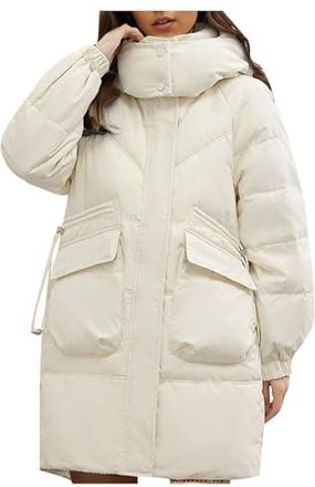 Generic Veste D Hiver Femme Veste Interieur Femme Women S Baggy Long Sleeve Winter Coat Stand Collar Warm Puffer Zipper Fashion Coats With Manteau Hiver Court