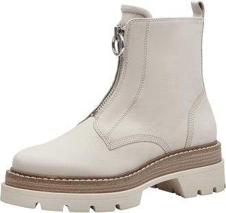Tamaris Damen Boots Leder; IVORY/beige; 39 EU