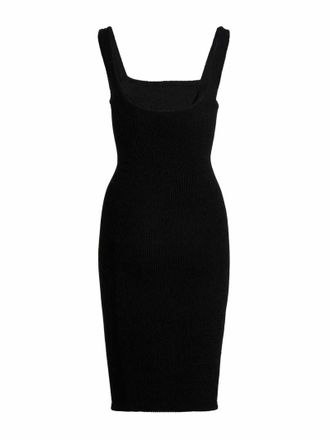 Hunza G Seamless Crinkle Tank Dress - Black