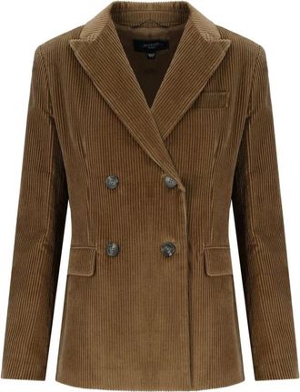 Max Mara Femme, Vestes, Brun, Taille: 36 FR Katanga Double-Breasted Blazer