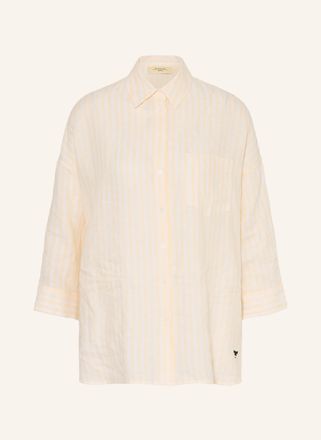 Max Mara Weekend Max Mara Hemdbluse Panetto Aus Leinen Mit 3/4-Arm gelb