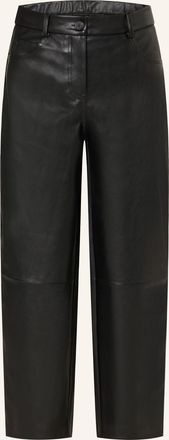 OPUS Hose In Lederoptik schwarz