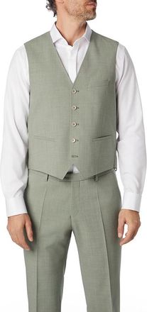 CG - Club of Gents Herren Weste gr&uuml;n meliert Slim Fit