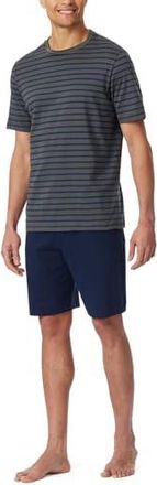 Schiesser Schlafanzug Kurz Rundhals-Nightwear Set Ensemble de Pijama, Anthracite 182198, 58 Hommes