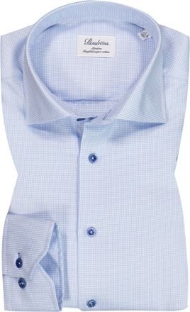 Stenströms Herren Hemd blau gemustert