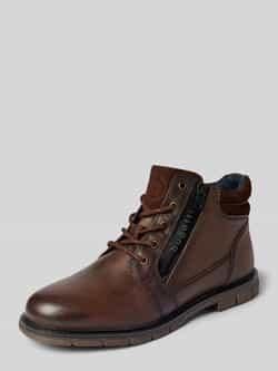 Bugatti Boots aus Leder-Textil-Mix mit Rei&szlig;verschluss Modell Mate