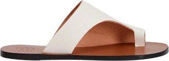 ATP Atelier Femme, Chaussures, Blanc, Taille: 37 EU Sandales en Lin Rose Faites &agrave; la Main en Italie