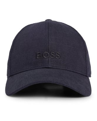 HUGO BOSS Cap aus Leinen mit gesticktem Label-Schriftzug in