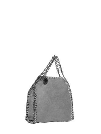 Stella McCartney Womens Mini Tote Bag Falabella Shaggy Deer Grey Polyester Handbags Hand