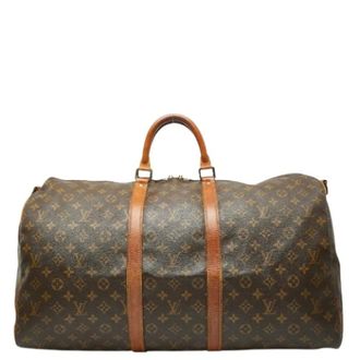 Louis Vuitton unisex, Pre-owned, Brun, Taille: ONE Size Sac de voyage Keepall Bandouli&egrave;re 55 Pre-owned