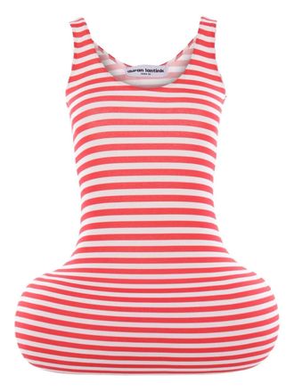 Duran Lantink robe &agrave; rayures - Rouge