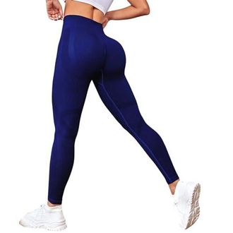 Generic Legging gainant pour femme - Sans couture - Couleur unie - Taille haute - Collants de compression pour femme - Collants de compression pour femme - Co