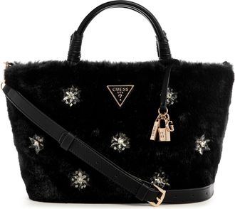 Guess Damen Shaida Tote Tragetasche, Schwarz