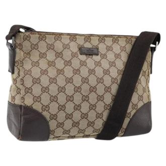 Gucci Sac bandouli&egrave;re en toile Pre-owned - Femme - Pre-owned - Beige - Taille: ONE Size